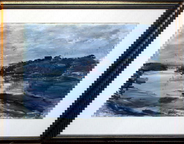 10089: ROTH, WATERCOLOR, 22"x29" HARBOR - Jan 13, 2006 | DuMouchelles in MI