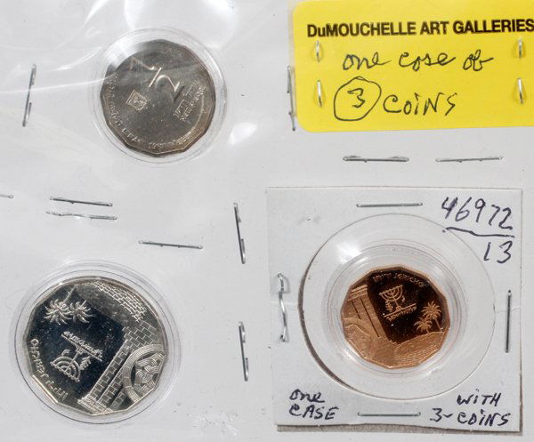 1987 Jericho Gold Coin & Two Sterling Silver Coins