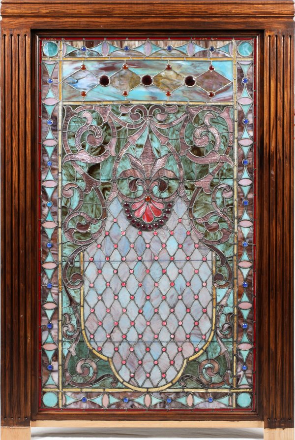 MULTI COLORED STAINED GLASS WINDOW 1880