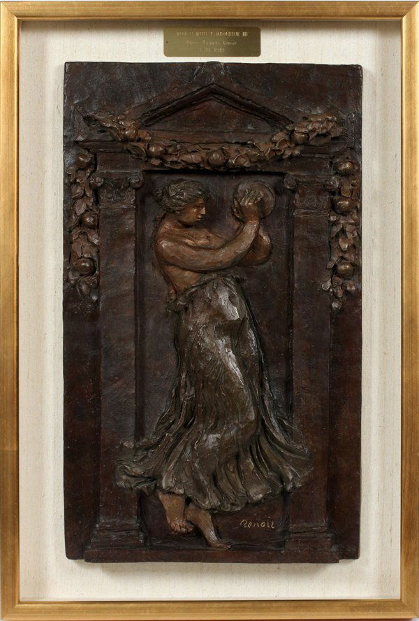 AFTER PIERRE AUGUSTE RENOIR BRONZE RELIEF PLAQUE