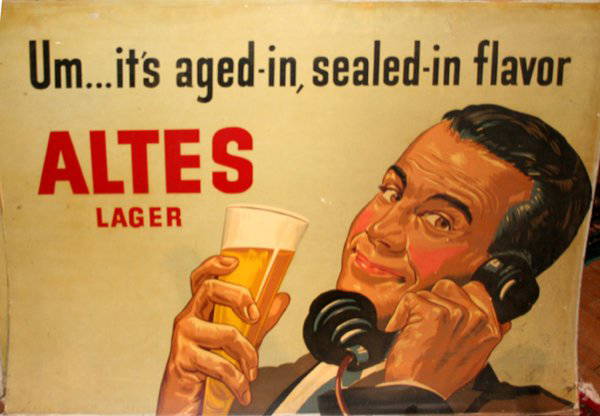 Altes Beer Advertising Poster C.1935, 37"x51"