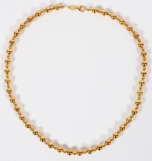 14KT YELLOW GOLD BEAD NECKLACE - Jul 15, 2016 | DuMouchelles in MI