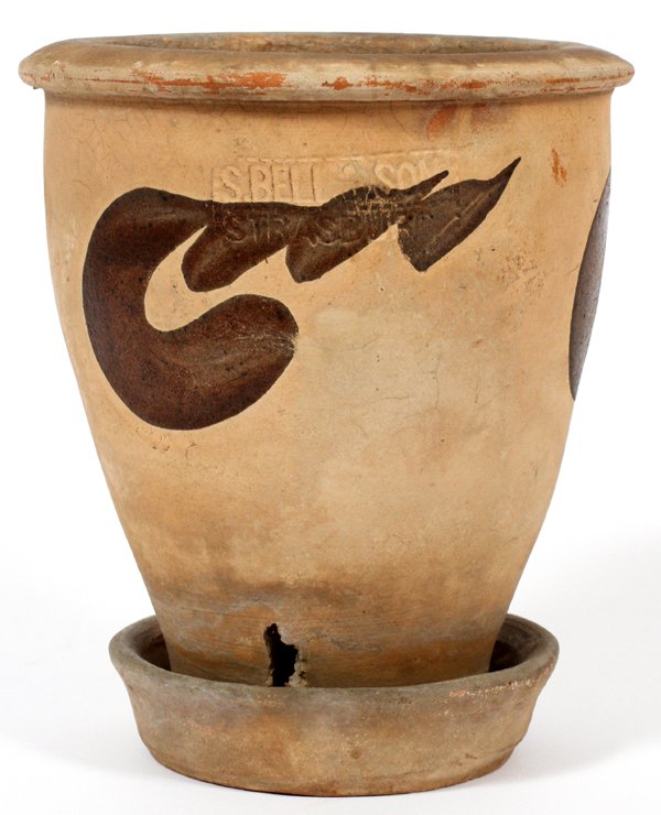 Shenandoah Valley Redware Pottery Flowerpot