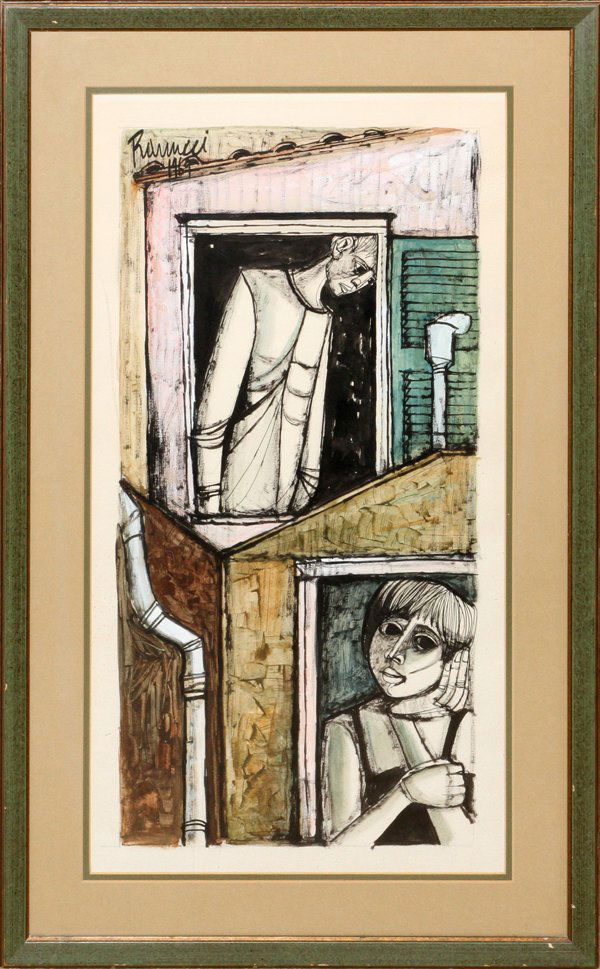 Lucio Ranucci Watercolor W/ Gouache 1969