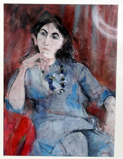 Richard Jerzy, Watercolor & Pastel Portrait