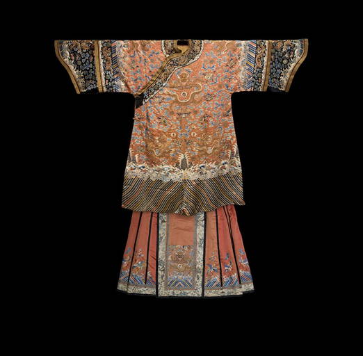 Qing Period, Robe And Embroidered Skirt