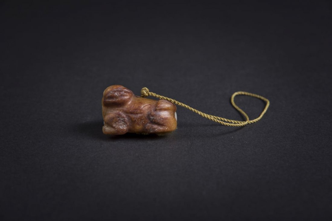 Ming, Red-Russet Jade Carving of Mythical Beast