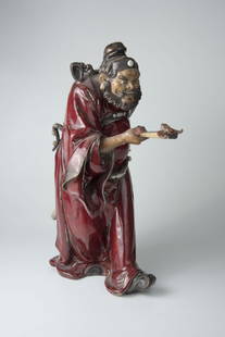 A Shiwan Pottery Figure Libai