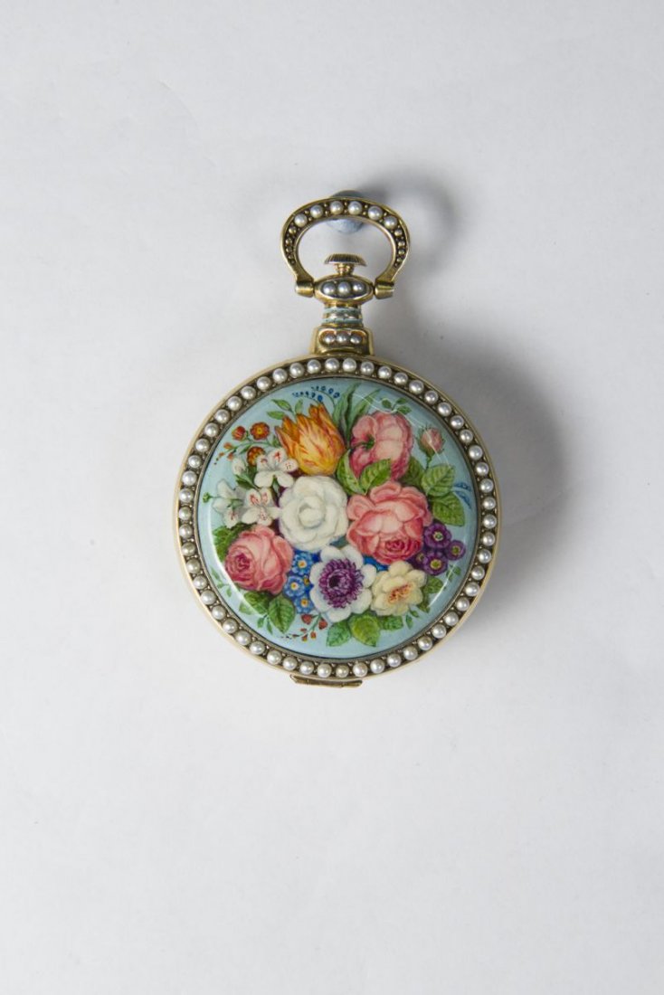 Rare Antique Chinese Market Pocket Watch, 18th Century