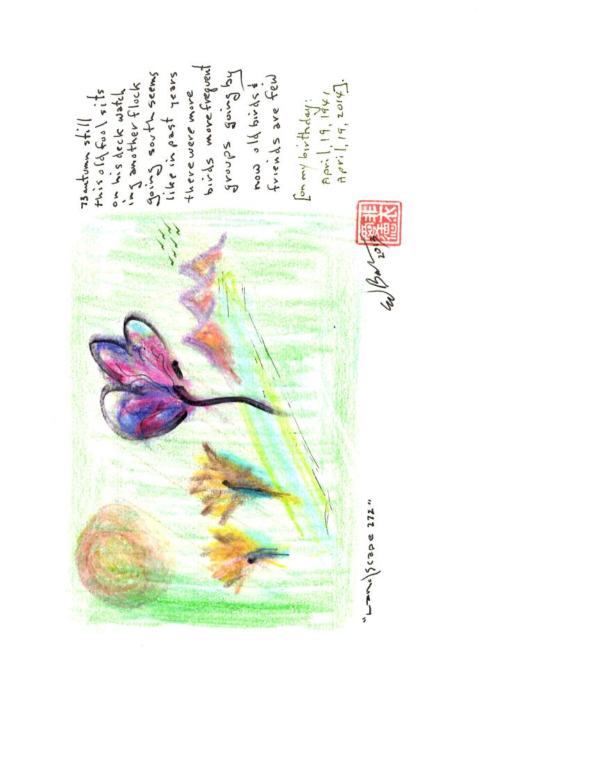 Two Original Color Drawings, Visual Poetry
