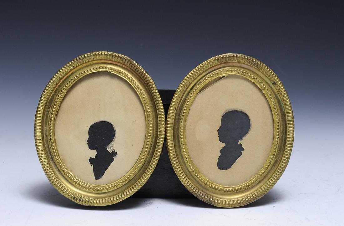 Pair Of 19th Century Hollow Cut Silhouettes