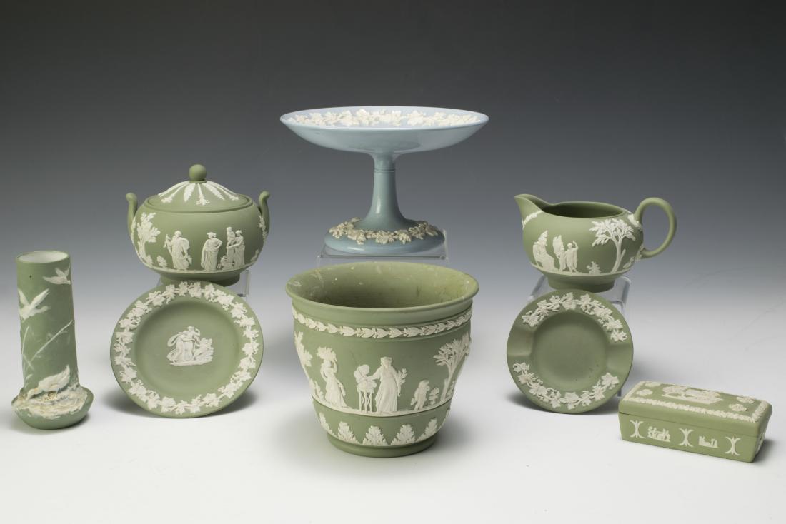 Eight Pieces of Jasperware