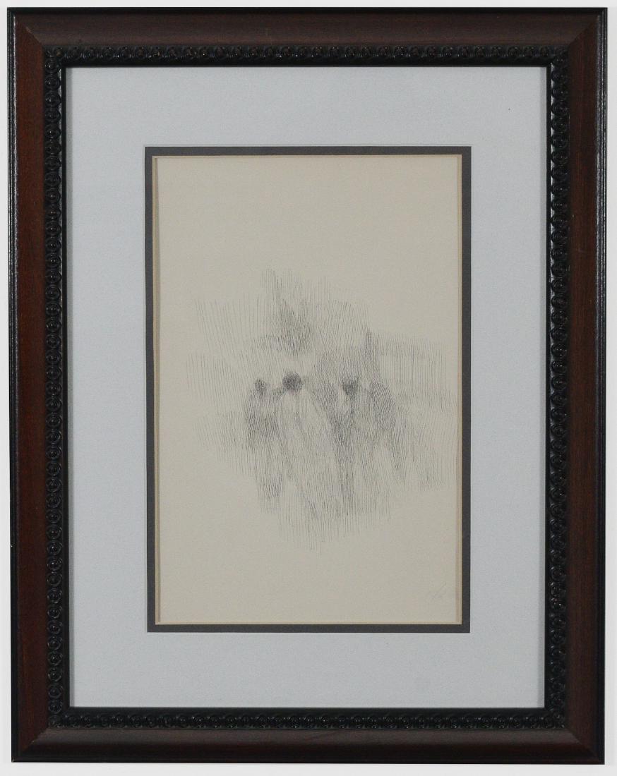 Ink Drawing of Figures by Harold Altman