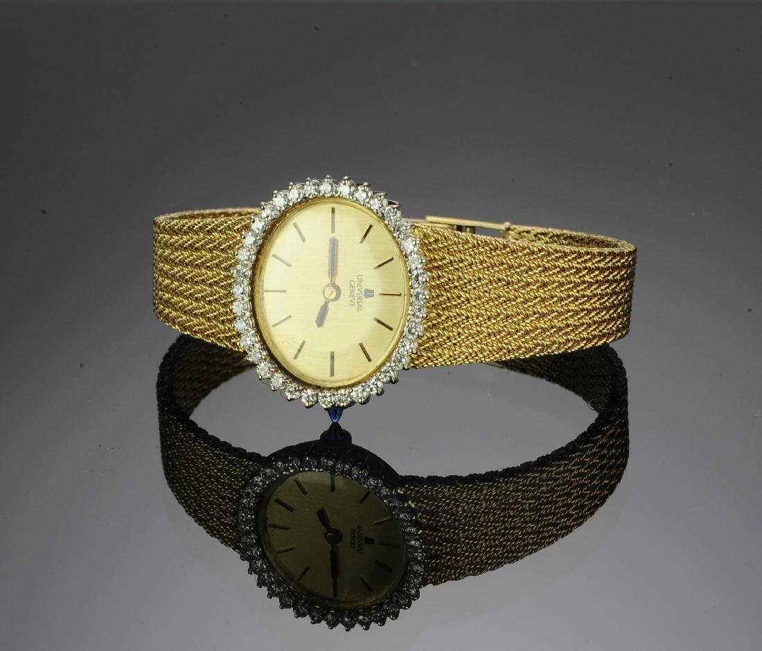 18K Gold Watch with Diamond Bezel (Universal)