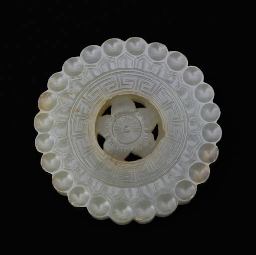 Jade Bi Disc W/ Fa Lun, Ming Dynasty