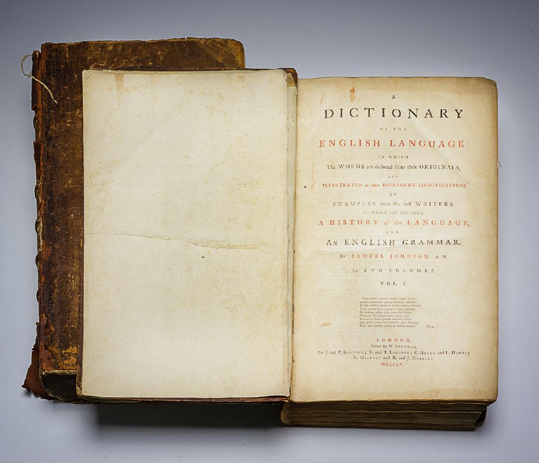 S Johnson Folio Dictionary 1st Ed, 1st Print 1755