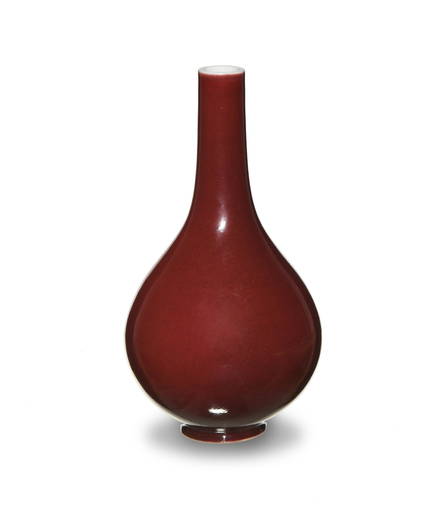 Imperial Chinese Red Glazed Vase, Yongzheng