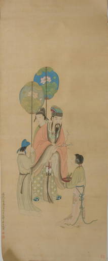 Chinese Painting Of A Lord, Gai Qi Mark