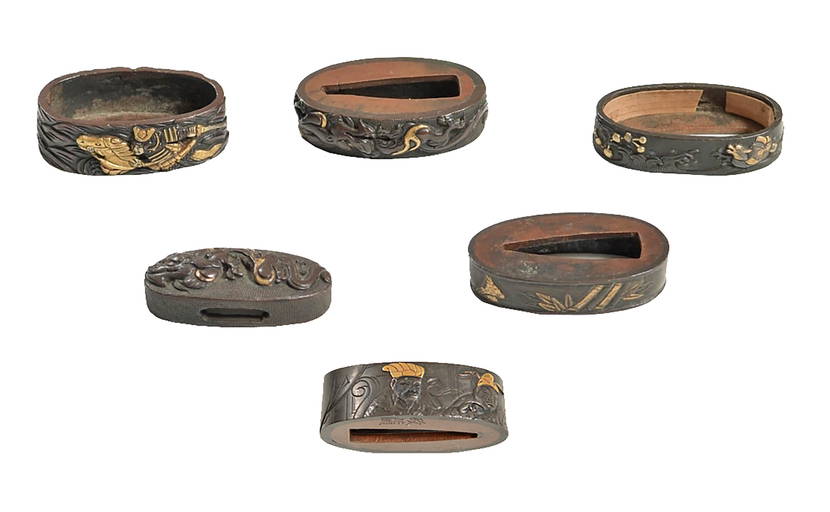 Group Of Japanese Mixed Metal Sword Fittings