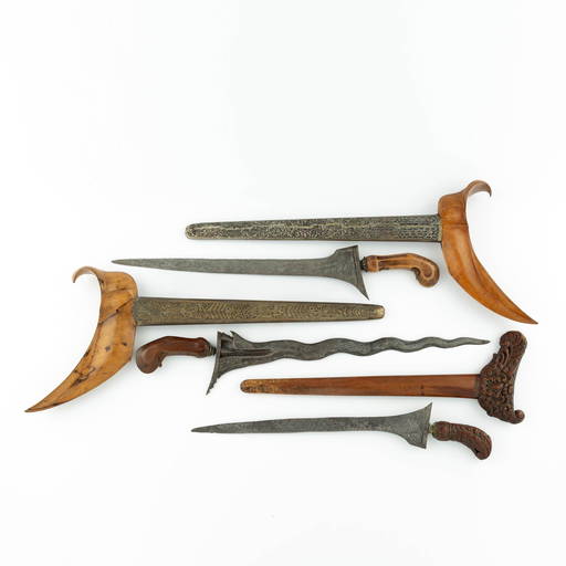 Three Indonesian Kris Daggers, Early/mid 20th Century