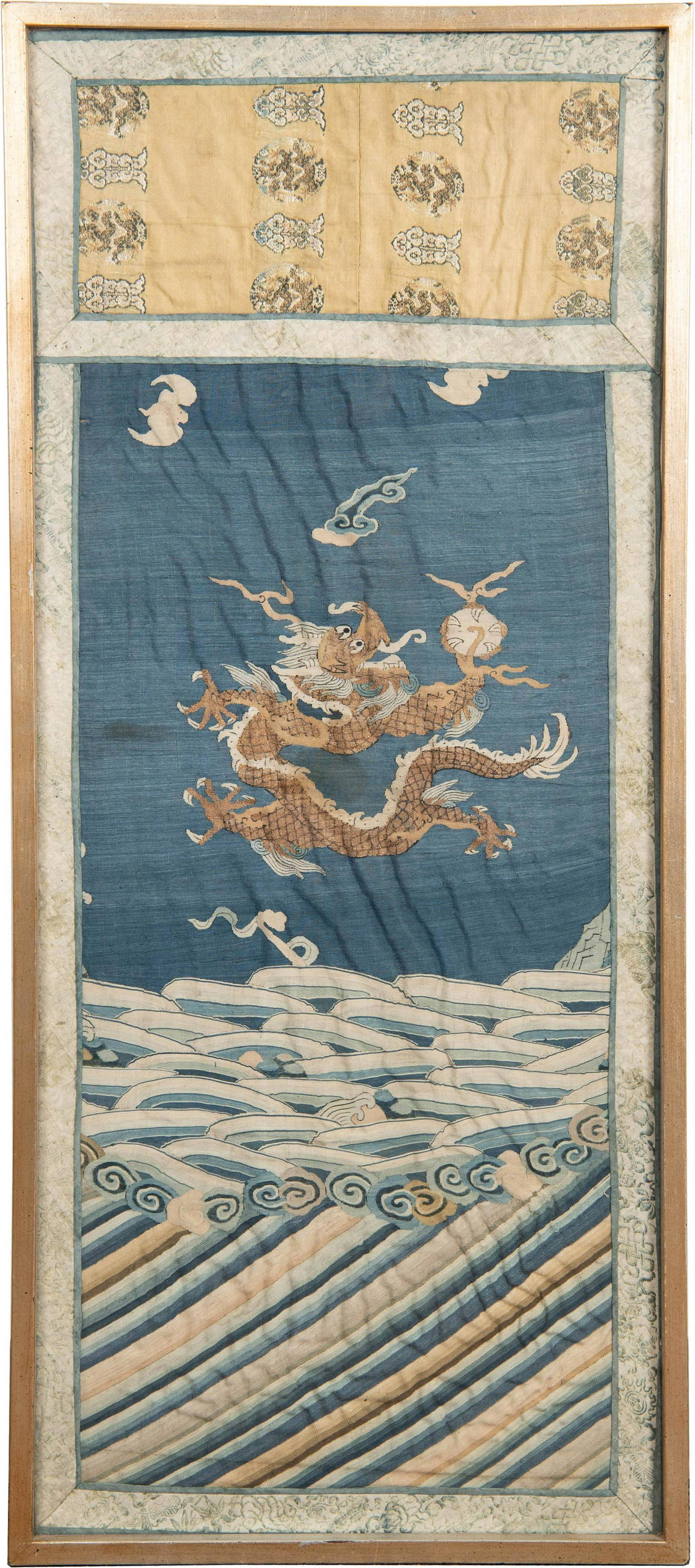 A Chinese Kesi Dragon Tapestry, 19th Century Auction