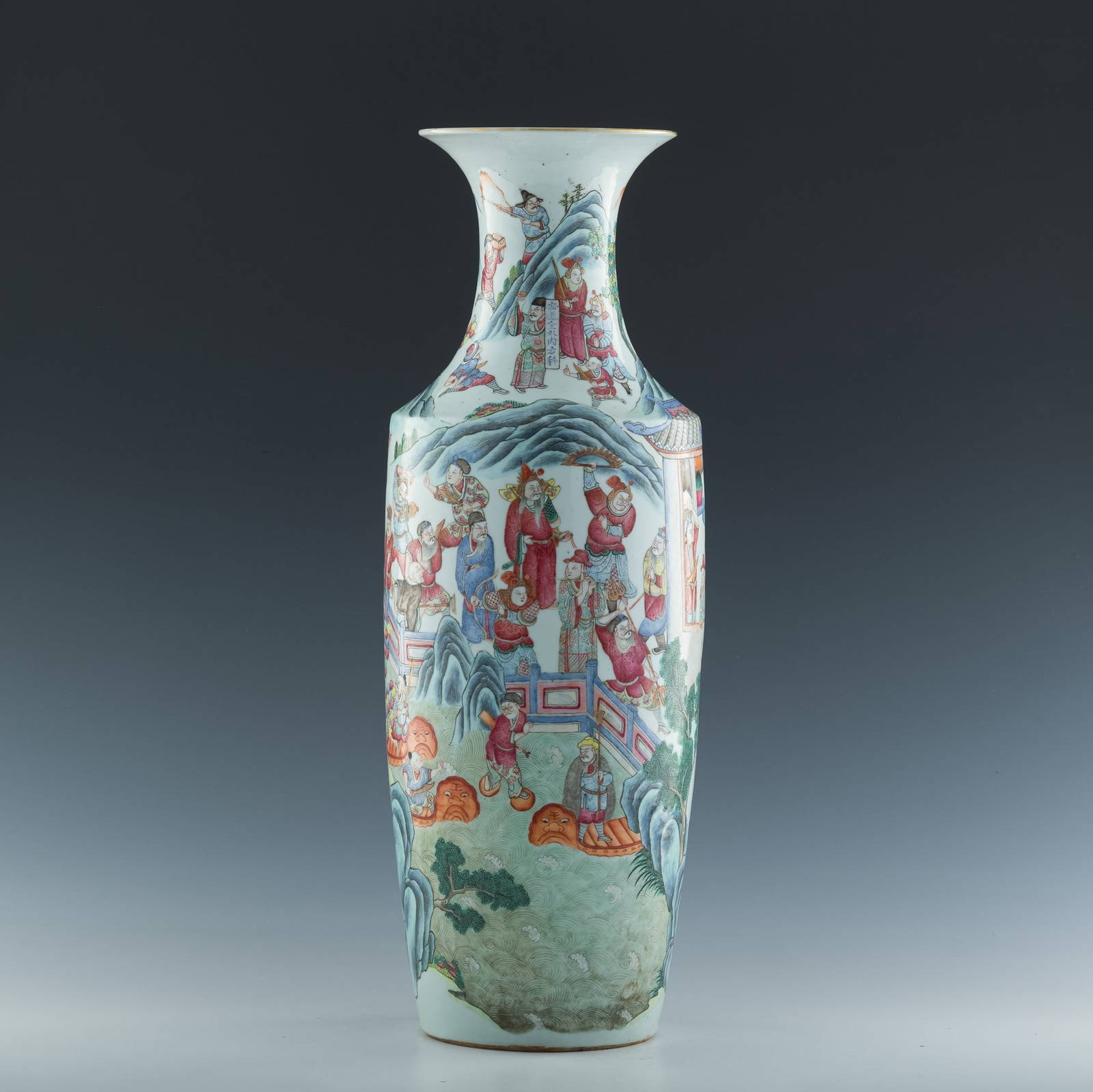 A Large Chinese Famille Rose 'shuihu' Vase, 19th Century Auction