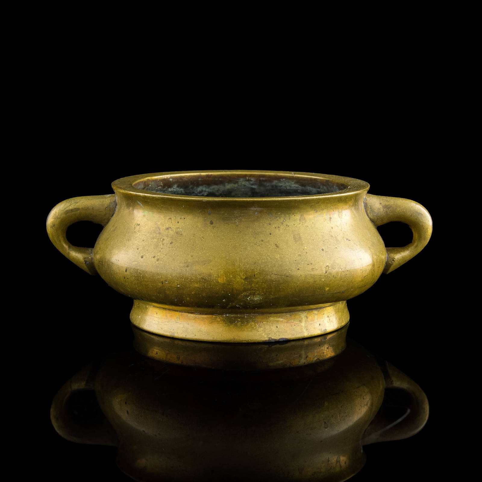 A Chinese Brass Double-handled Censer, 19th Century Auction