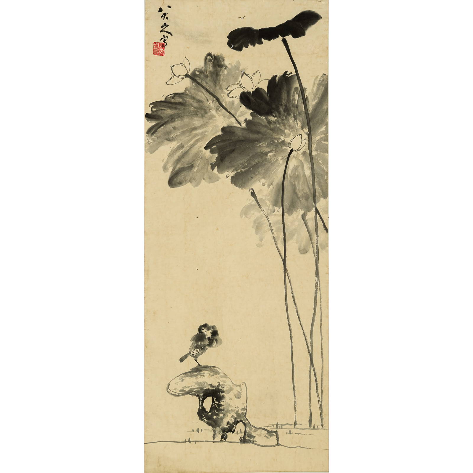 A Chinese 'lotus Flower' Painting, Attributed To Bada Shanren (chinese ...