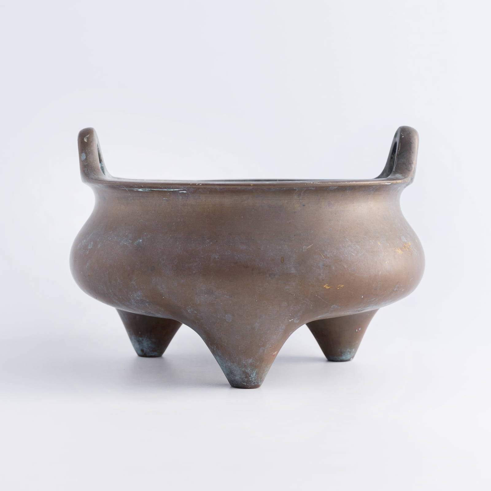 A Chinese Bronze Double-handle Censer, 19th Century Auction