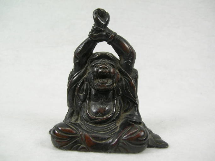 Japanese Bronze Scroll Weight Meiji Period