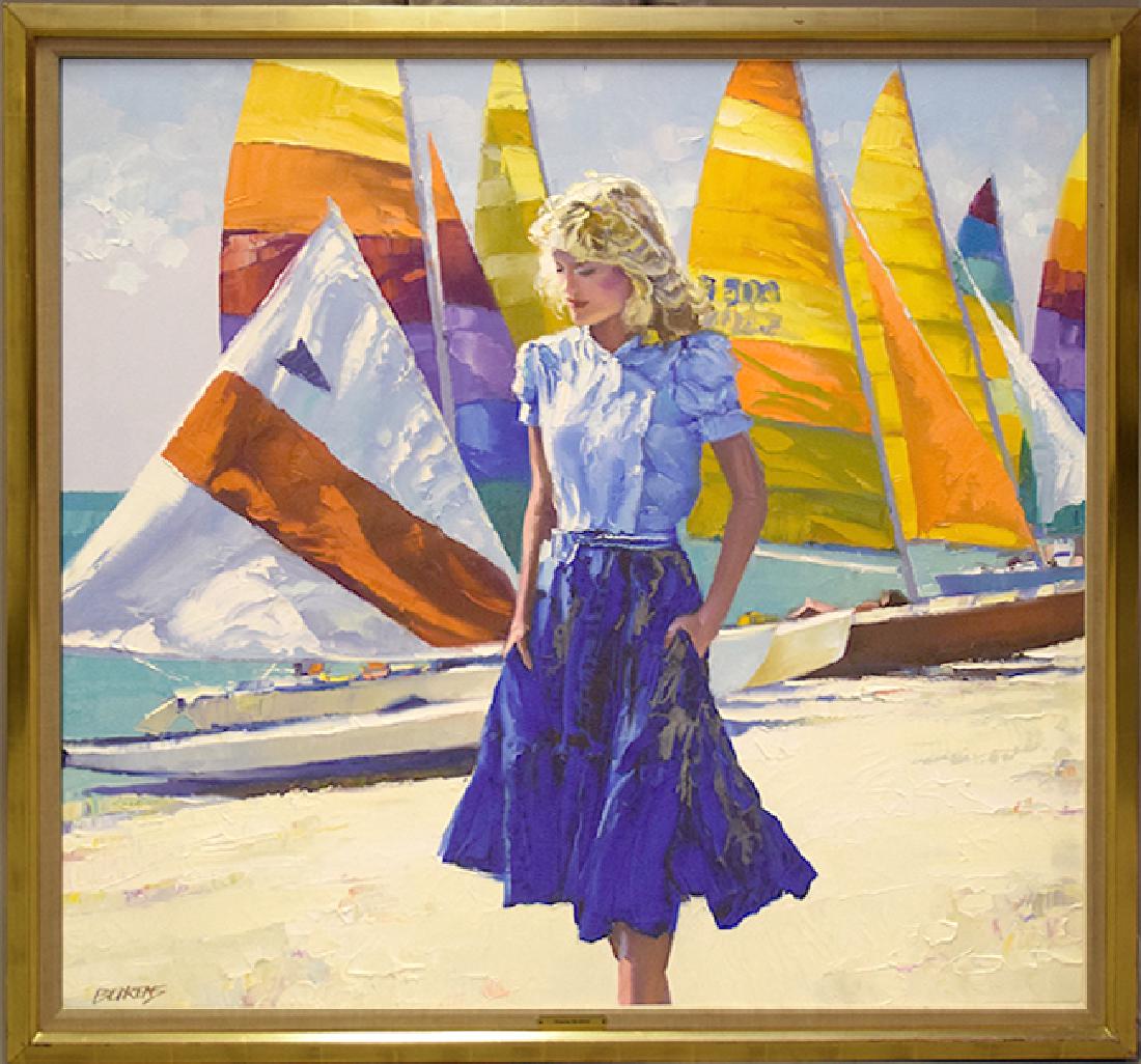 Winter Pin-Up Calendar Girl by Bill Randall