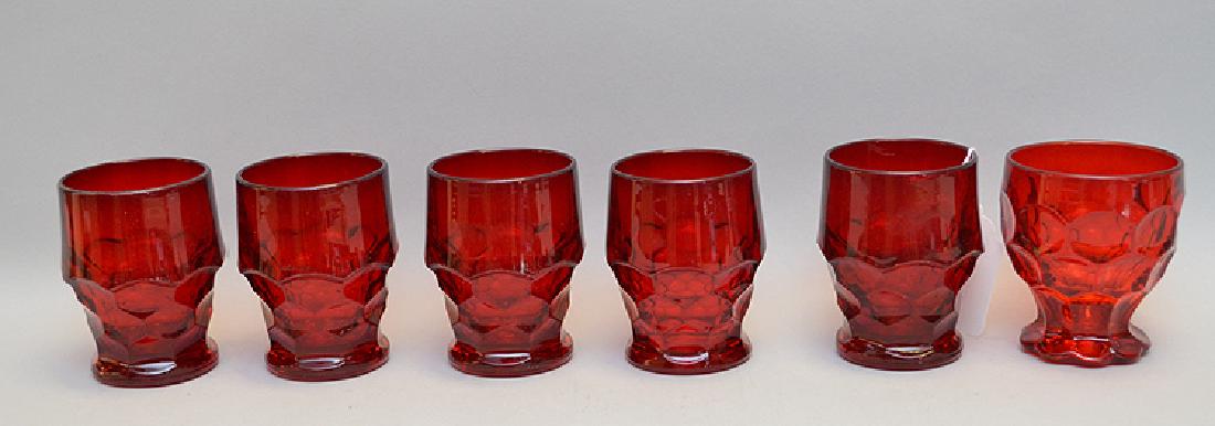 Ruby Red Vintage Beverage Tumblers