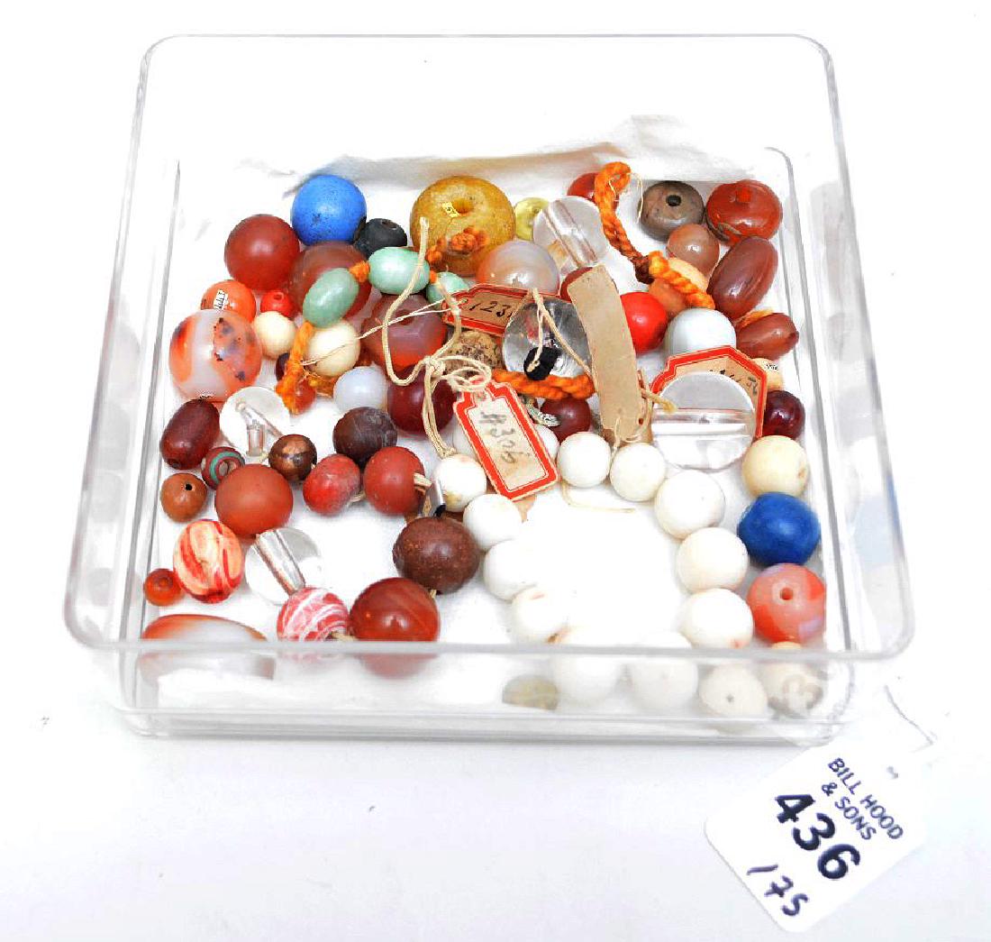 COLLECTION OF 75 ANTIQUE JAPANESE OJIME BEADS - Beads