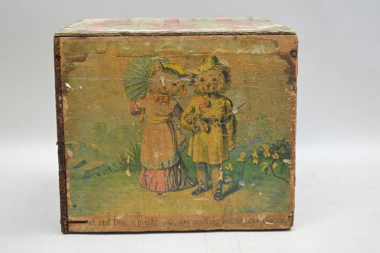 Lot 7 Antique Graduated Childrens Building Blocks.