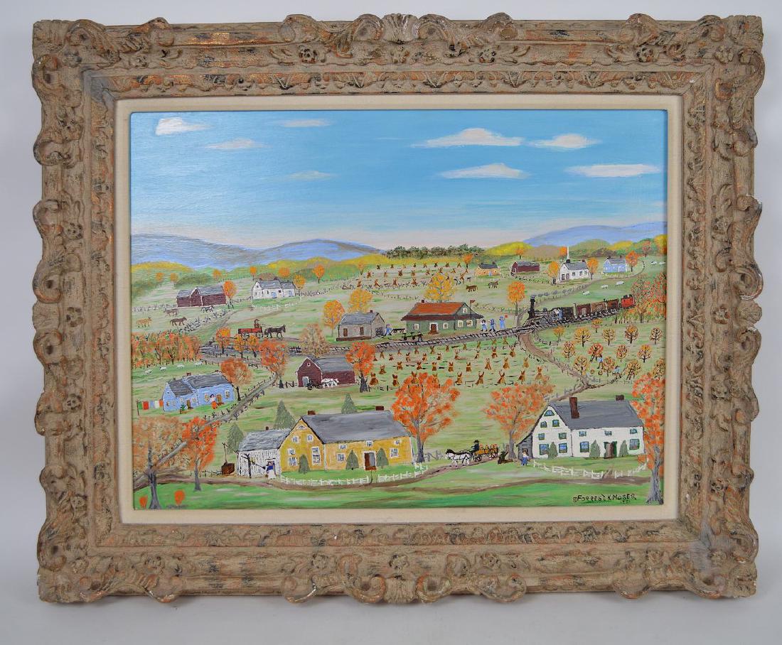 Forrest King Moses (American 1893 - 1974) oil on board,