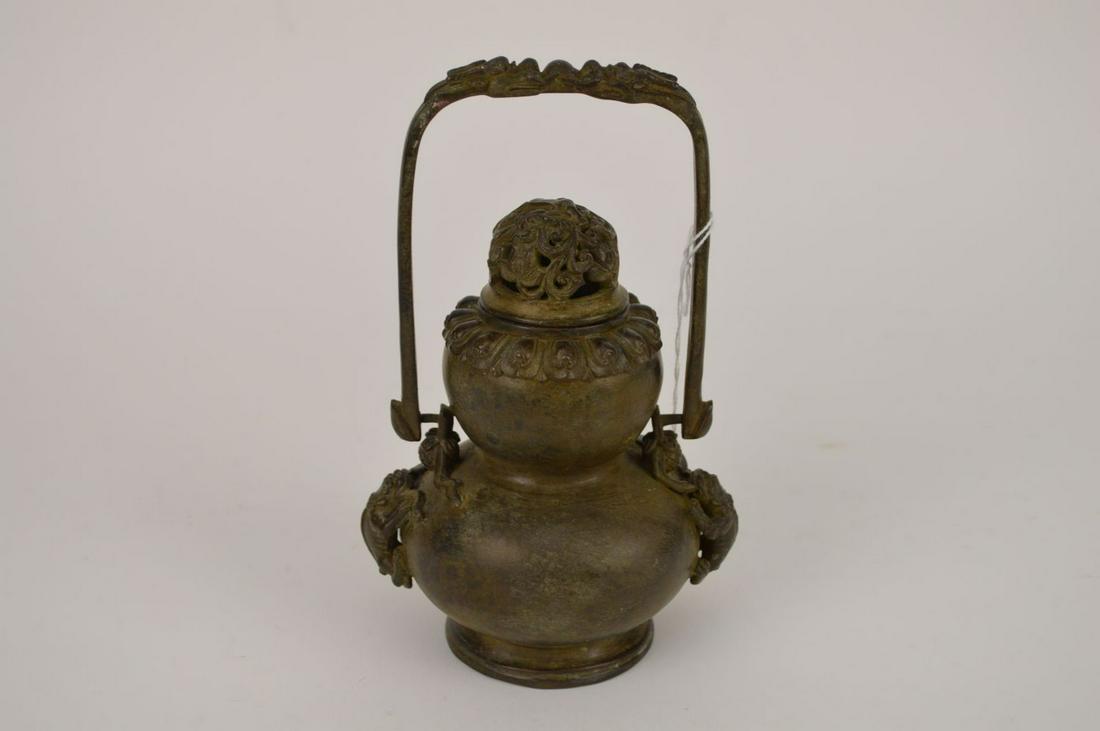 CHINESE QING DYNASTY BRONZE CENSOR with swing handle. - May 26, 2020 ...