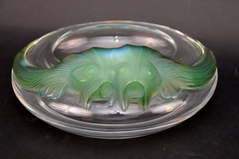 Lalique "yeso Antinea" Crystal Fish Bowl. Lalique