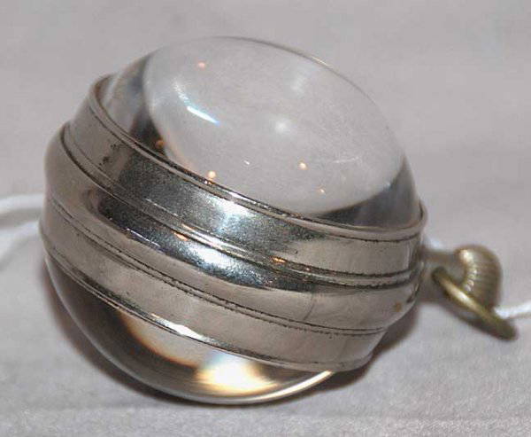 Small Glass Ball Clock, West End Watch Co, Swiss Ma