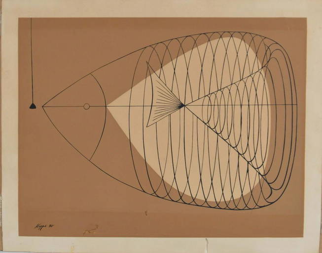 Richard Koppe (american 1916 1973) Gouache Fish