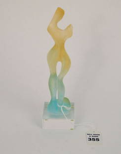 Daum Modernist Pate De Verre Sculpture