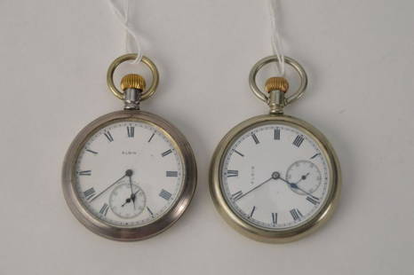 Antique Silver Elgin Pocket Watch