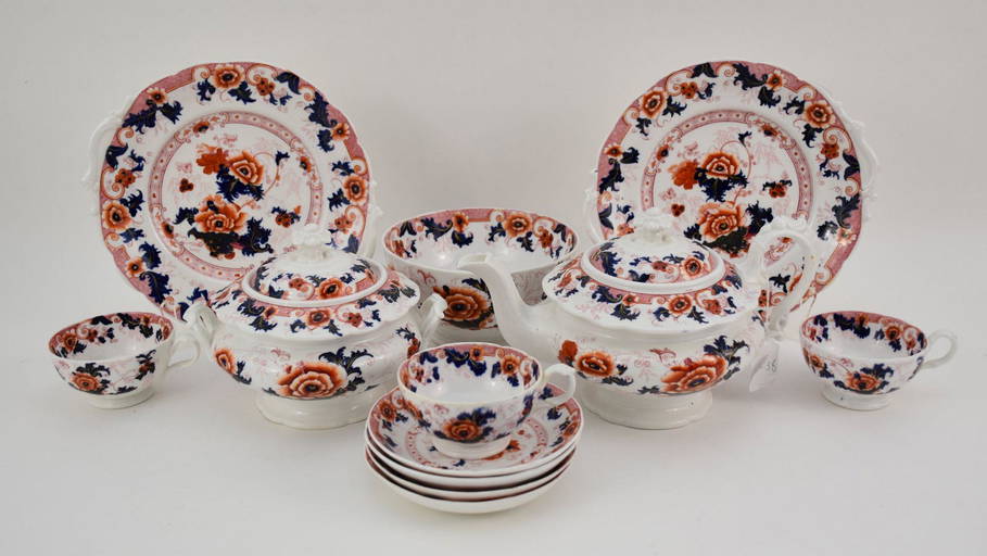 14 Pcs Antique Cauldon J.r. Bentick English Stone Ware