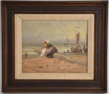 Walter Lofthouse Dean, Sailing Ship, Oil On Canvas: