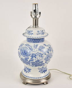 Spode "zoological" Blue Lamp
