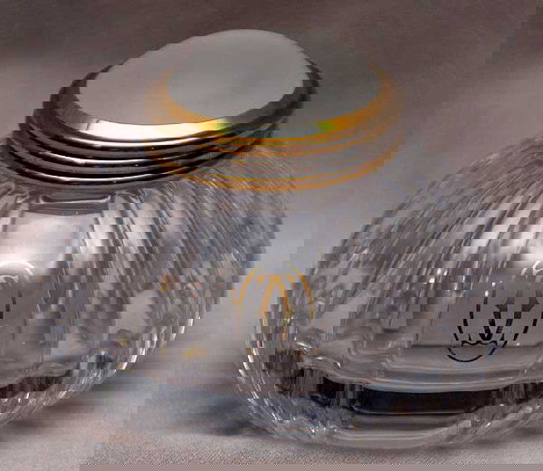 24: Cartier crystal Inkwell with frosted lid