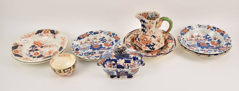 Antique Mason's Ironstone China Pitcher Bowl