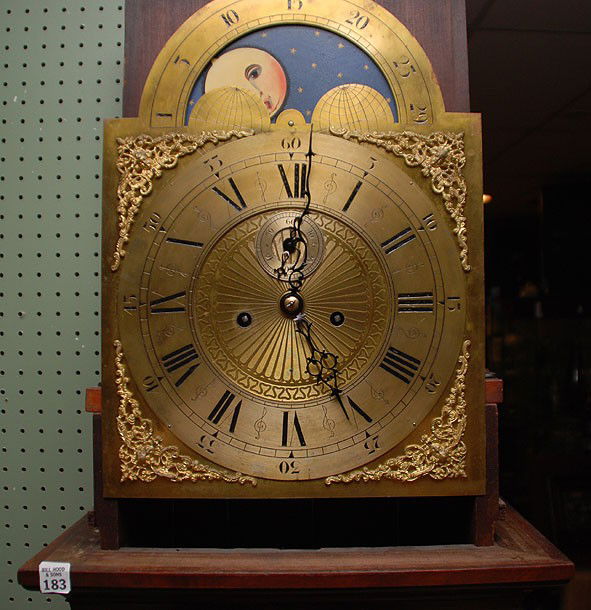 183: Tall case clock, Walter H. Durfee, Providence, Rho