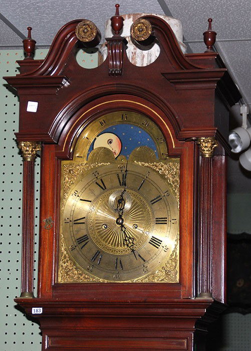183: Tall case clock, Walter H. Durfee, Providence, Rho