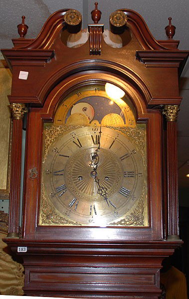 183: Tall case clock, Walter H. Durfee, Providence, Rho
