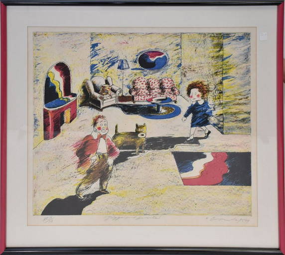 Clifford Condak (American 1930 - 1985) Color Lithograph, Jiggs and ...